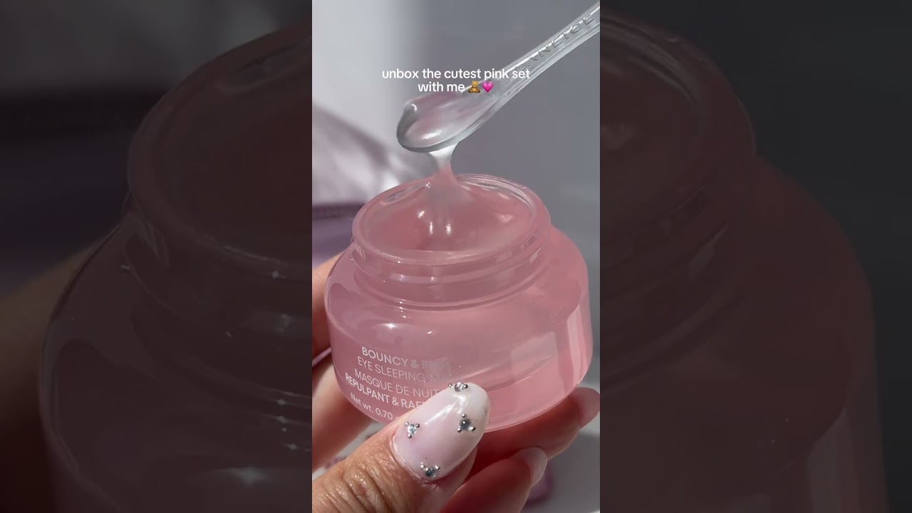 PREPPY SKINCARE UNBOXING! Laneige Bouncy & Firm Plump, Firm & Glow Set with a free puffy pouch🌸💗☁️