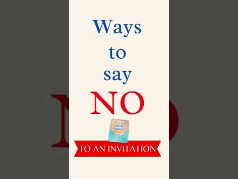 Daily Use English | Ways to say No to an Invitation Politely | English Speaking #shorts