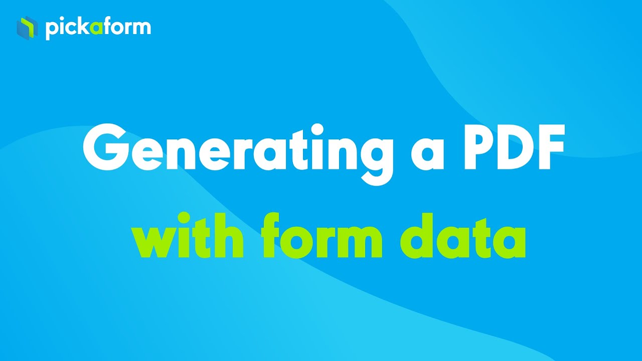 Pickaform - Generating a PDF document from a docx template