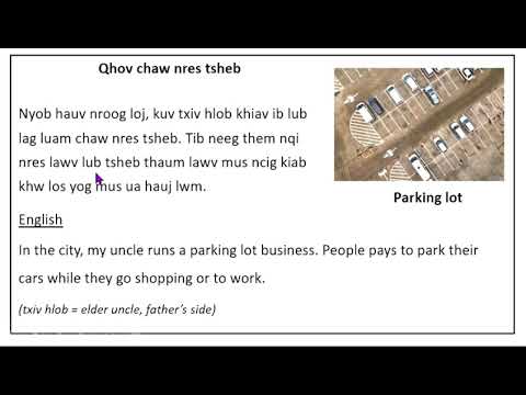 Hmong Commonly-used Words - In the City with picture and example (Part 1)