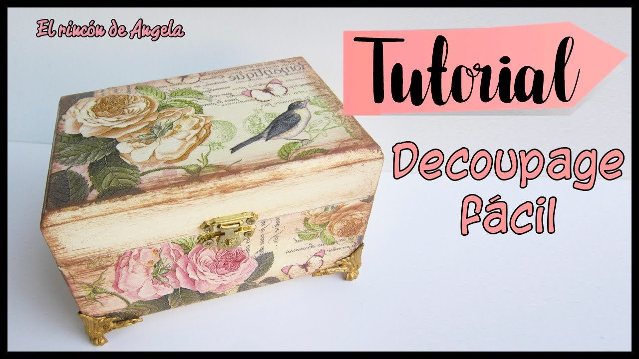 Decoupage for Beginners - Easy Decoupage on Wood - DIY Mixed Media