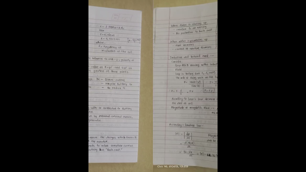 Electromagnetic Induction Physics #notes #study #class12th #physics
