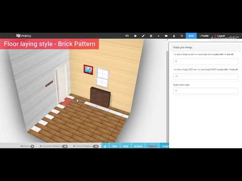 Floor tile brick pattern laying style