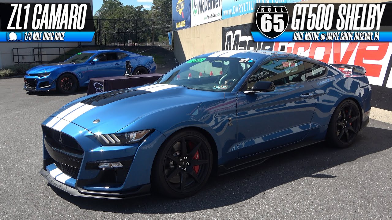 Ford Mustang Shelby GT500 Meets a Chevrolet Camaro ZL1, Someone Gets ...