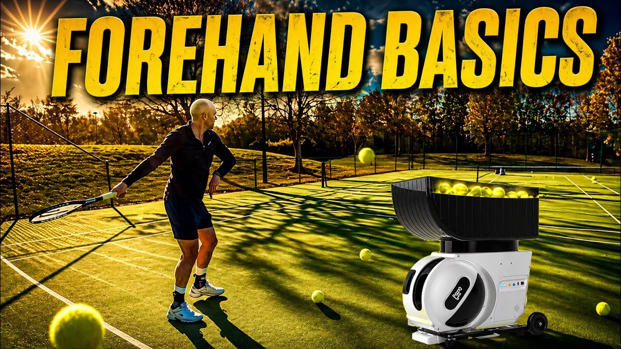 Baseline Forehand Fixed Point Drill (NTRP 1.0) | Pongbot Pace S Pro Tennis Ball Machine | AI Coach