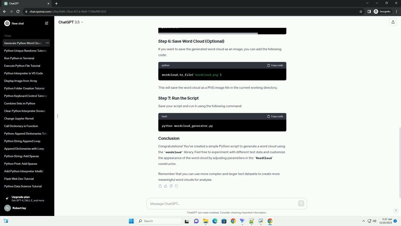 how to generate word cloud in python