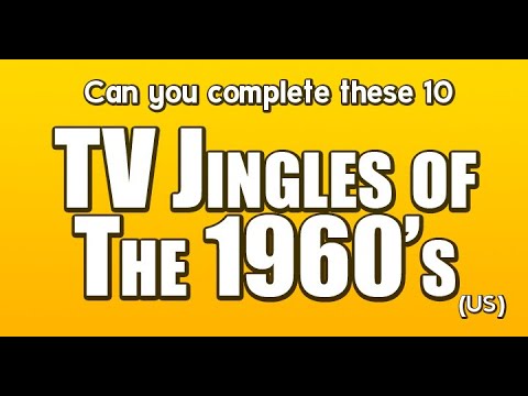 Quiz : TV Jingles of The 1960s (USA)