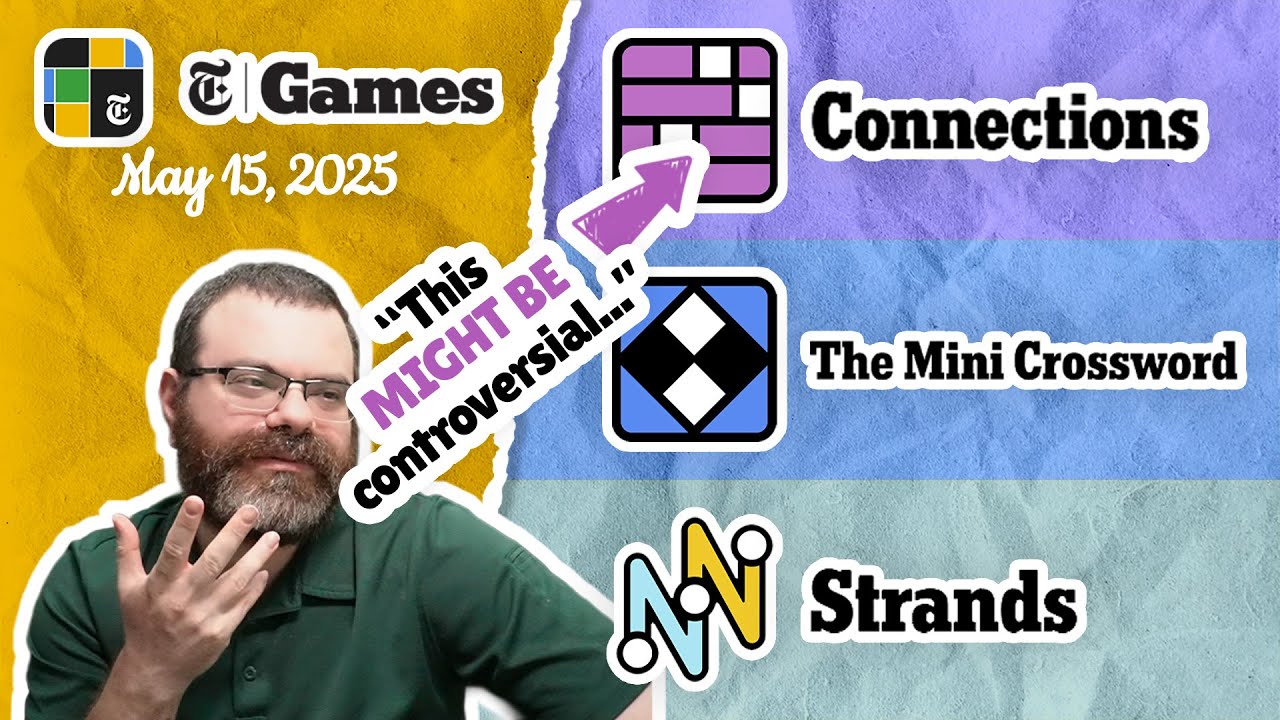 NYT Connections, Mini Crossword, and Strands | May 15, 2025