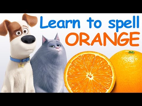 Learn to spell ORANGE. Learning the abc and the alphabet is fun - 4K UHD