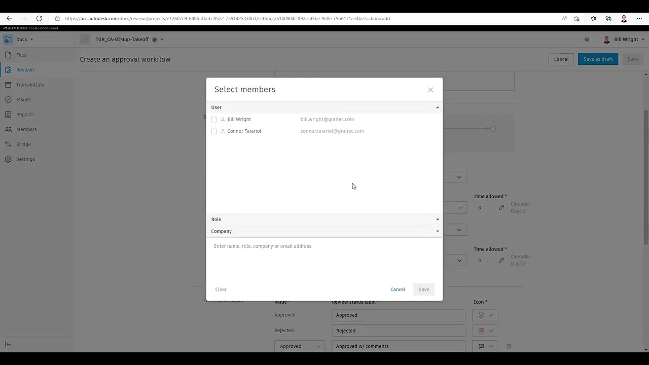 Autodesk Construction Cloud: Creating an Approval Workflow Template for Reviews