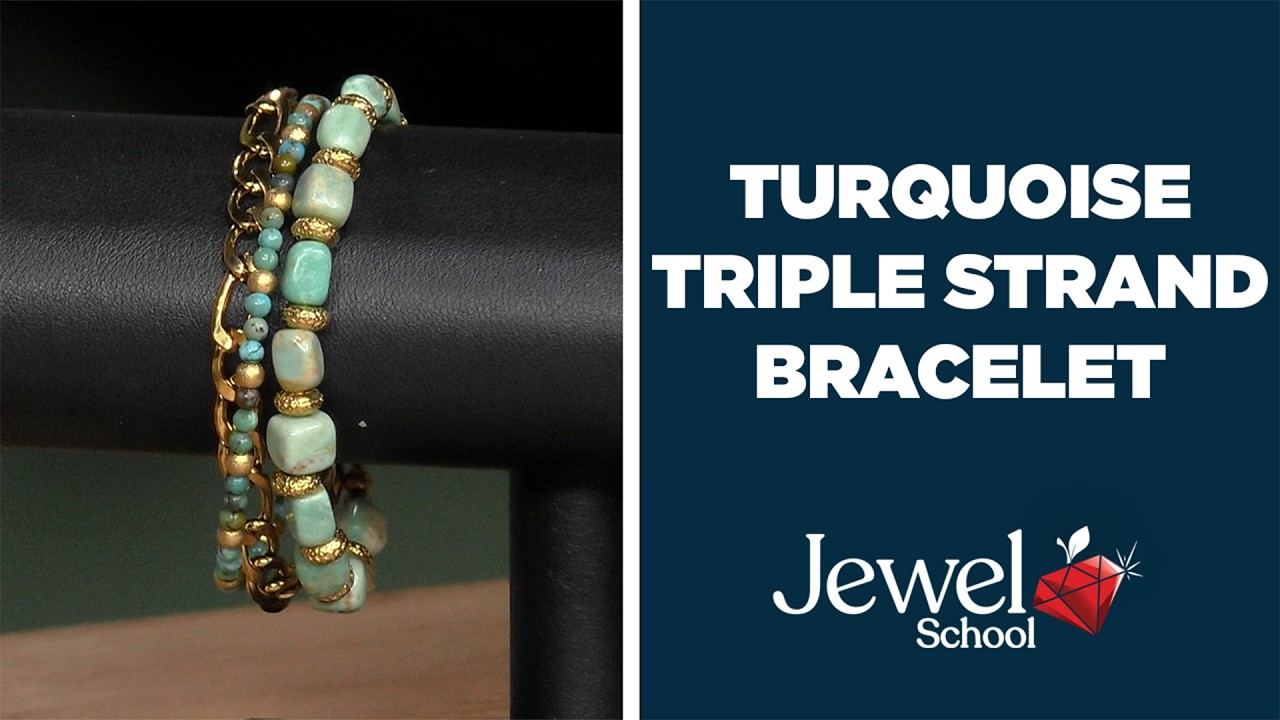Turquoise Triple Strand Bracelet | Jewelry School 101