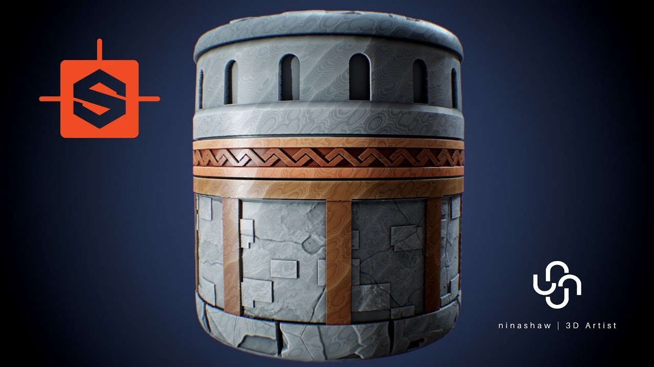 TIMELAPSE | Substance Designer Tutorial - Stylized Castle Wall