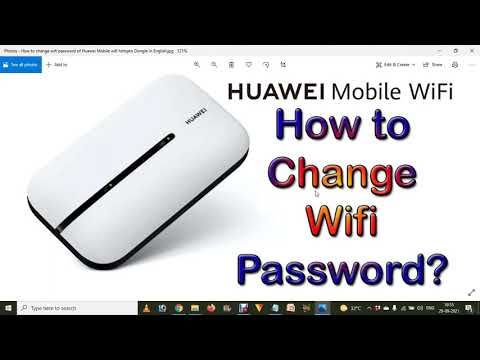 How to change wifi password of Huawei Mobile wifi hotspto Dongle in English