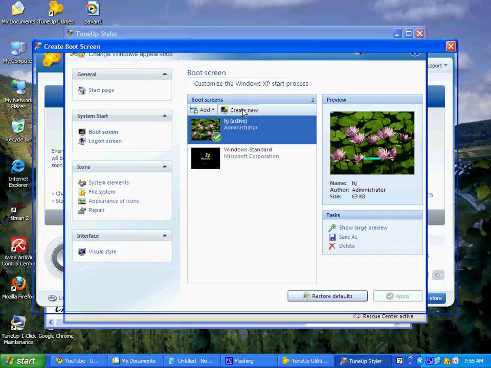 changing xp boot screen