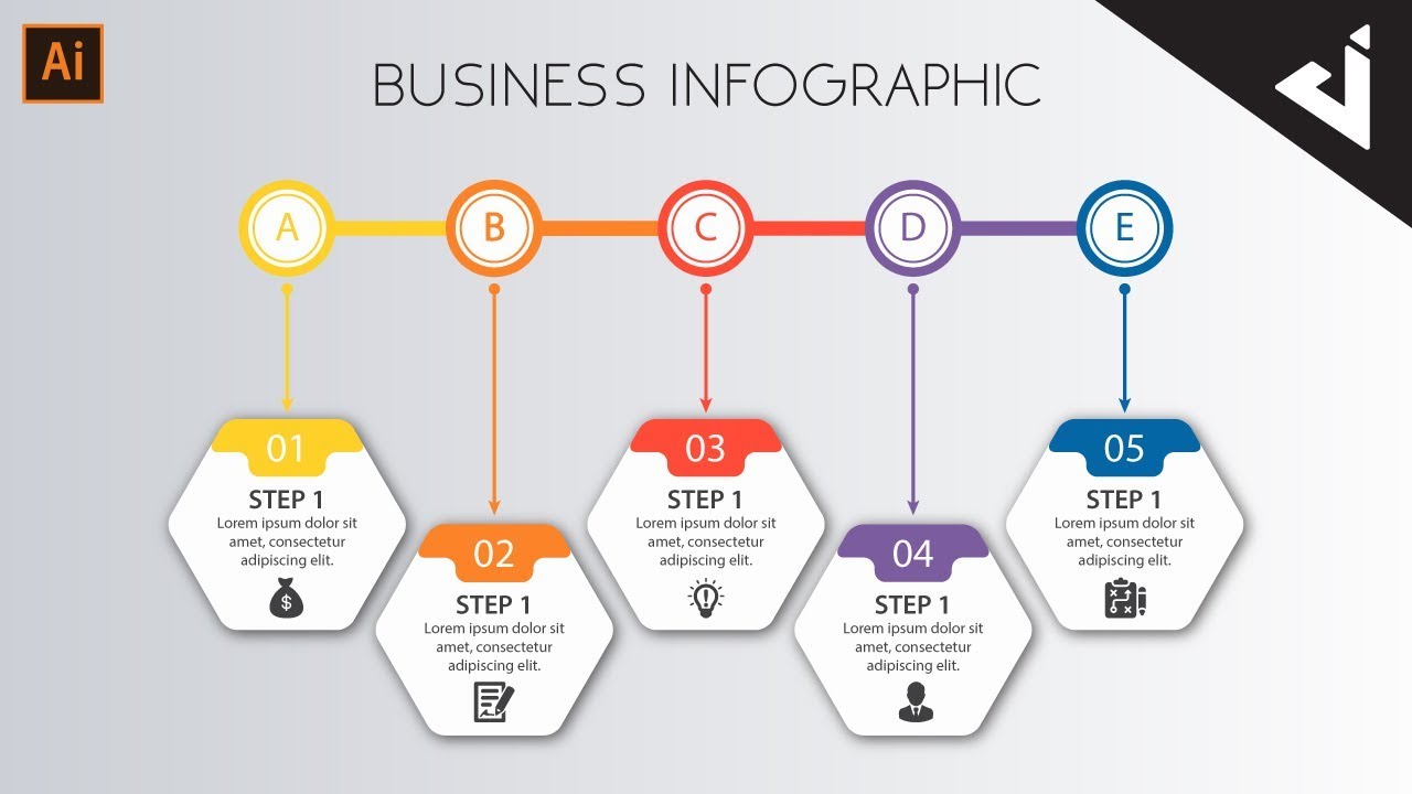 Infographic design tutorial | Adobe Illustrator | Graphic designer