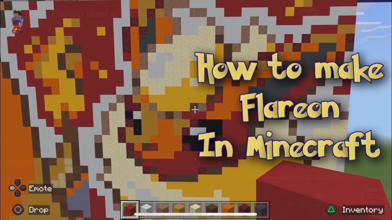 How to make Flareon pixel art in minecraft
