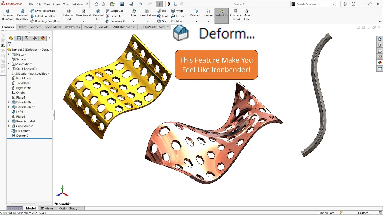 Quick Tips - Deform Feature In Solidworks