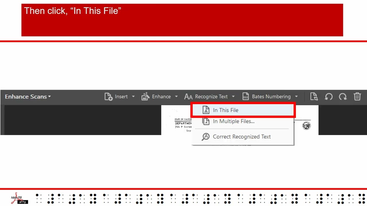 Creating Accessible PDF documents: Chapter Ten:  Scanned Documents