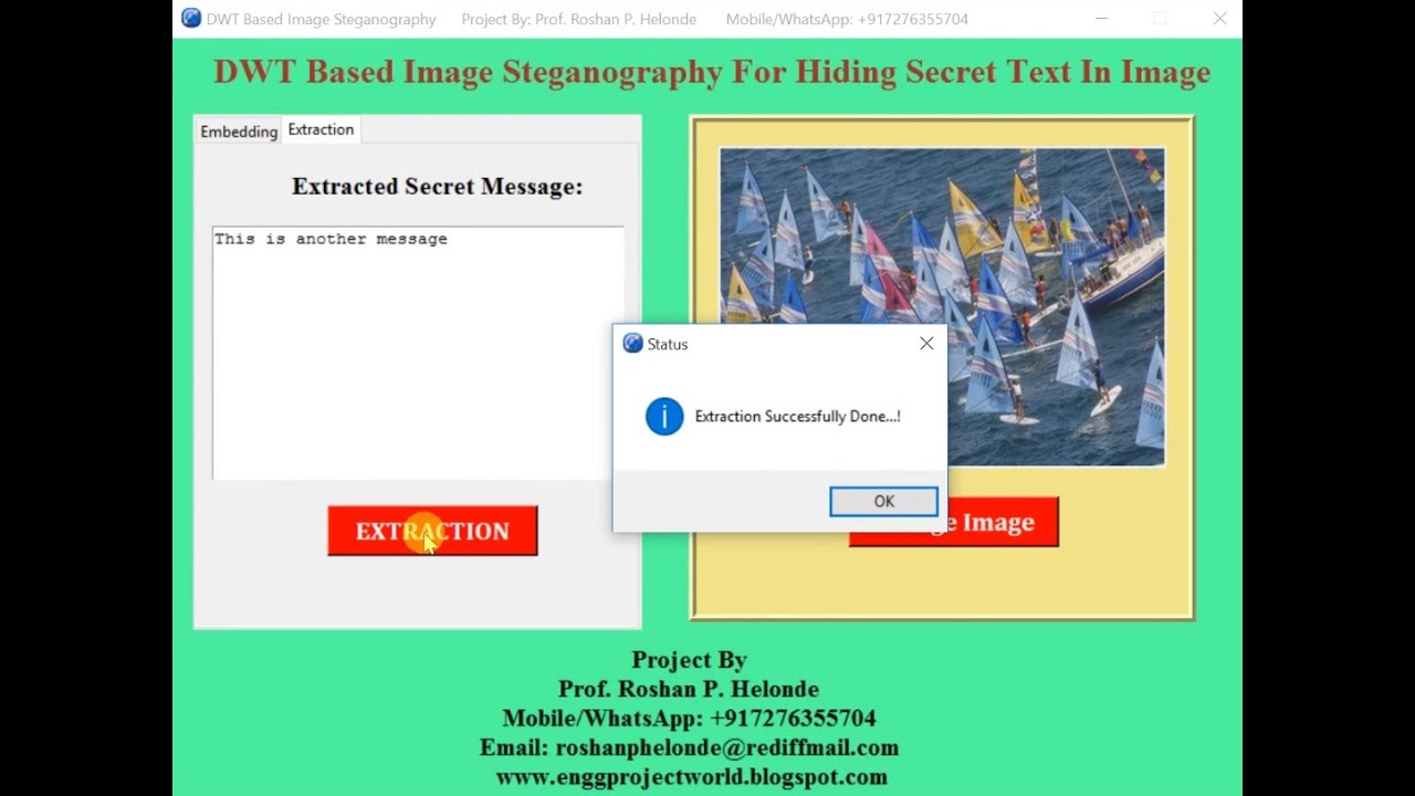 DWT Based Image Steganography Using Python Project With Source Code