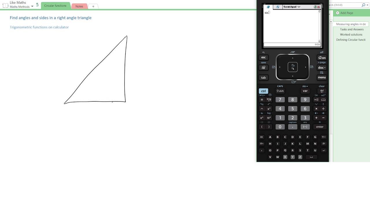 Find angles and sides in a right angle triangle   calculator