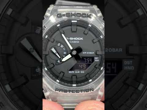 G Shock GA2100SKE-7A Transparent Up Close