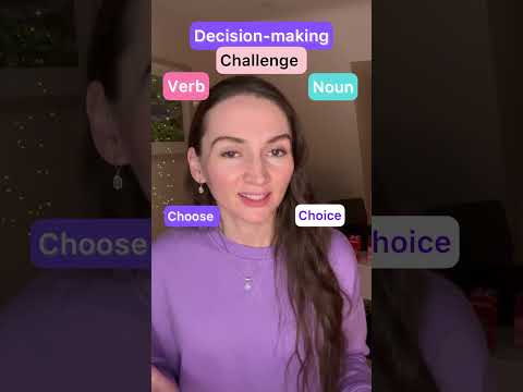 DECISION-MAKING VERB-NOUN CHALLENGE. SYNONYMS FOR CHOOSE! #Helenrox #english #अंग्रेज़ी