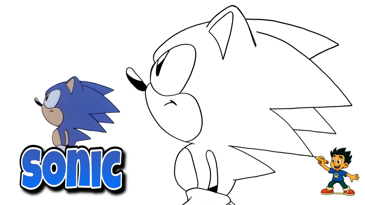 Cómo dibujar a Sonic (Vista de perfil) | DIBUJO DE SONIC #sonicthehedgehog #sonicdrawing