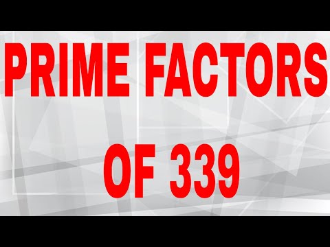 Prime factors of 339|Prime Factorization
