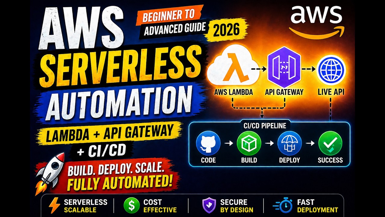 Automating Serverless on AWS | Lambda + API Gateway + CI/CD (Beginner to Advanced Guide 2026)