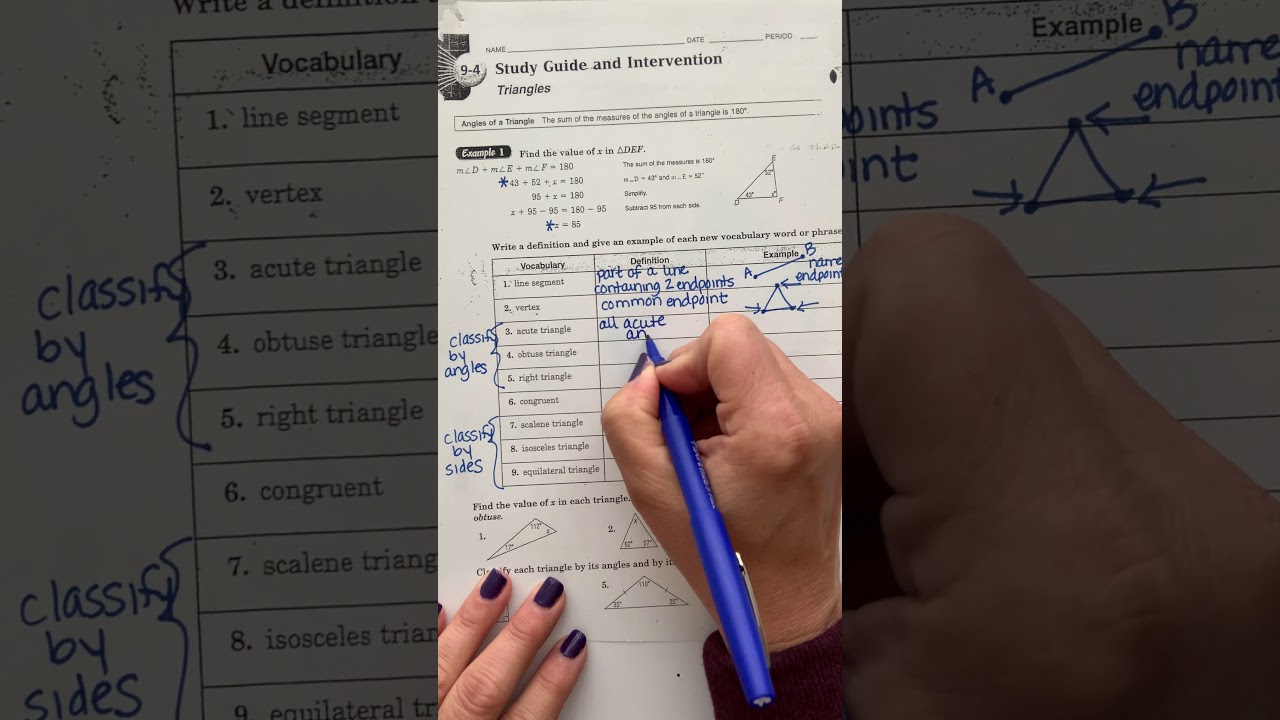 9-4 Study Guide Notes