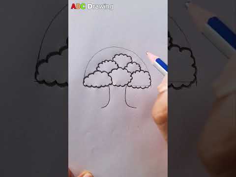 Easy Tree Drawing for Beginners | Simple Tree Sketch Tutorial