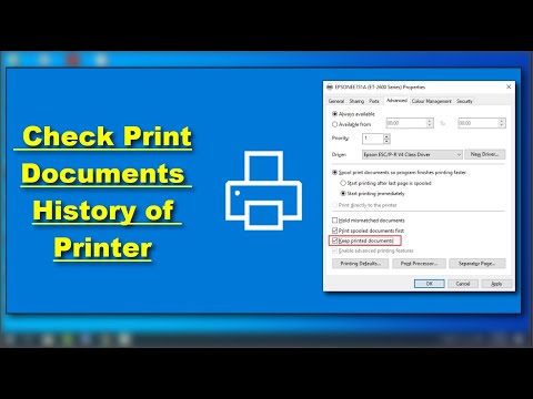 How to Enable & View Printed Documents History on Windows 10