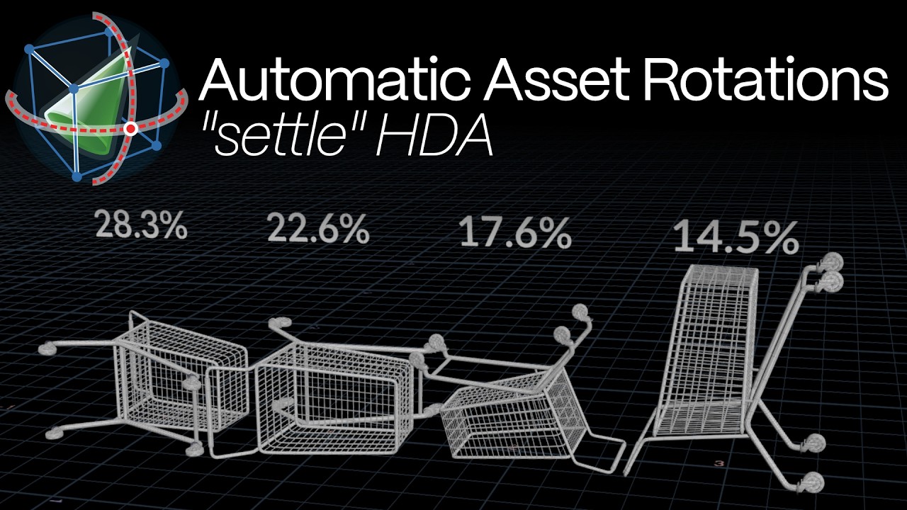 Automatic Asset Rotations -  settle HDA Houdini
