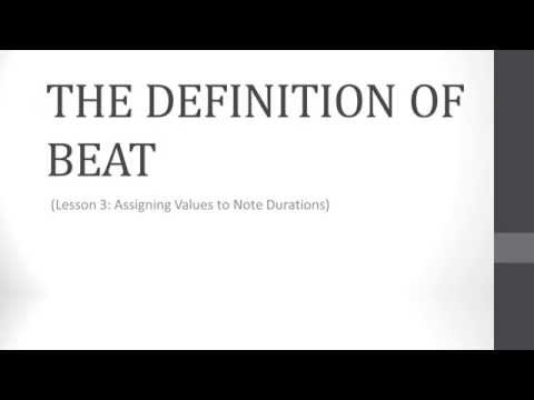 Music Theory Lesson 3.1 - The Definition of Beat