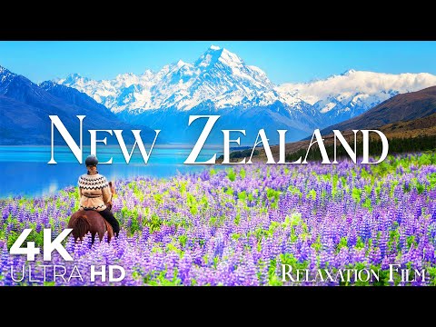New Zealand 4K • Nature Relaxation Film with Peaceful Music | 4K Ultra HD