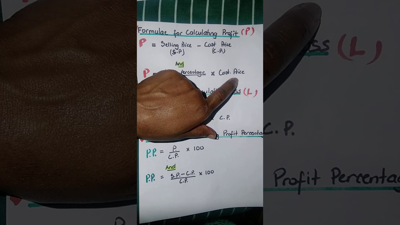 Formulas used in Consumer Arithmetic