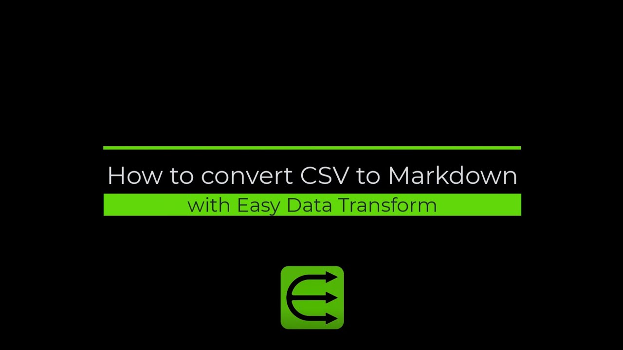 How to convert CSV to Markdown
