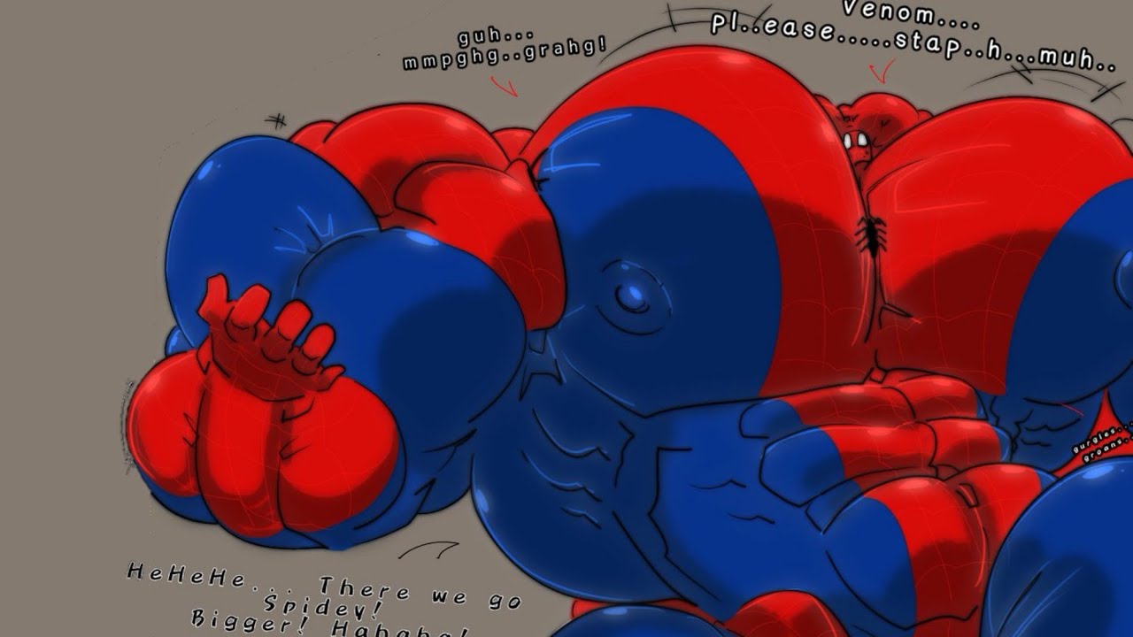 Venomized Spidey being truly THE BIGGEST ofthemall - Muscle growth comic