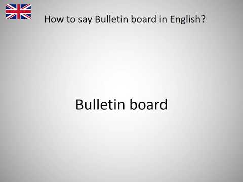 How to say Bulletin board in English?