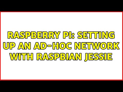 Raspberry Pi: Setting up an ad-hoc network with Raspbian Jessie
