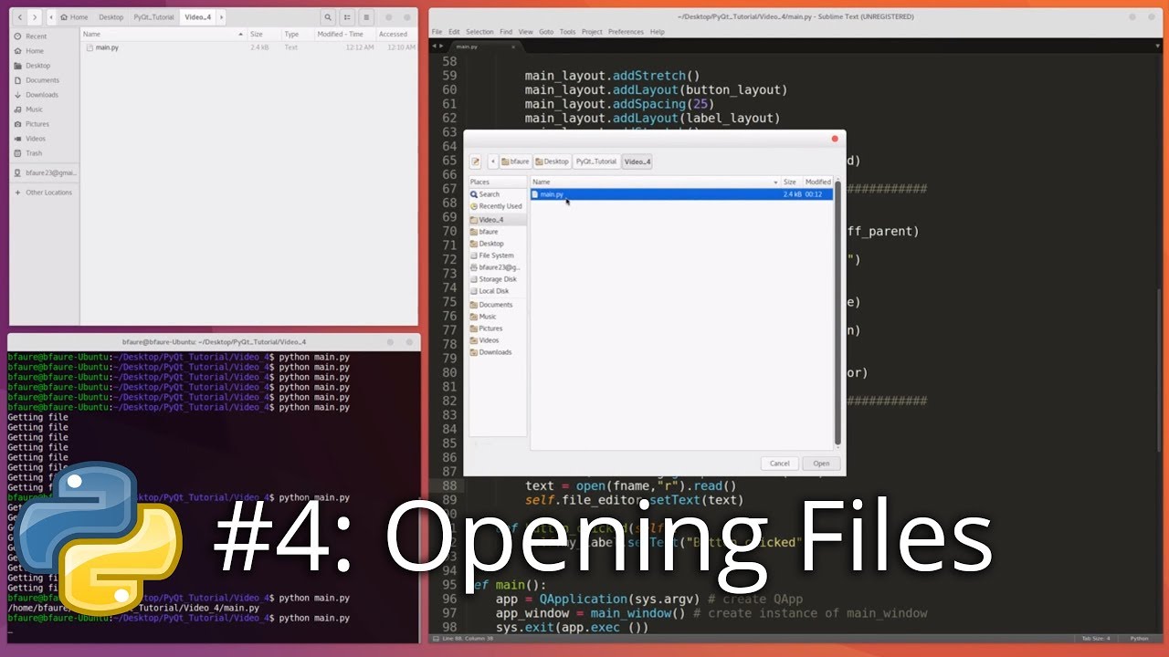 Python GUI Development #4 - Opening a File