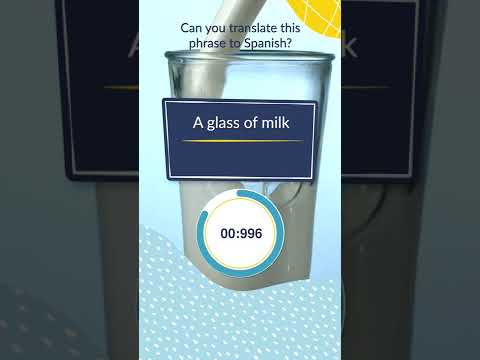 Pop Quiz: What is "a glass of milk" in Spanish? #Short