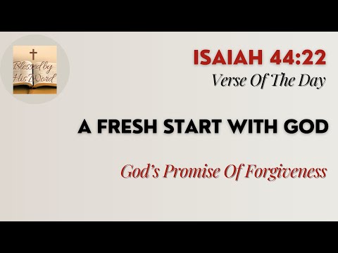 Verse Of The Day | Isaiah 44:22 | A Fresh Start With God | October 19, 2024