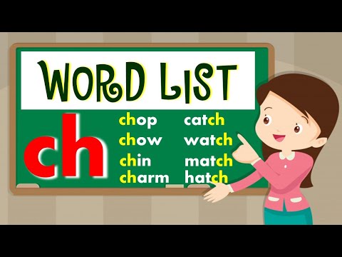 WORD LIST ON DIGRAPHS CH INITIAL AND ENDING READING PRACTICE