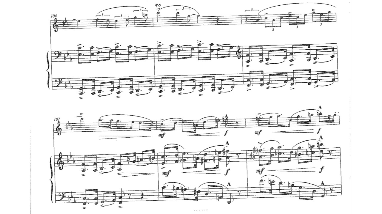 Pedro Iturralde - Memorias (Triptico) for Clarinet and Piano (2004) [Score-Video]