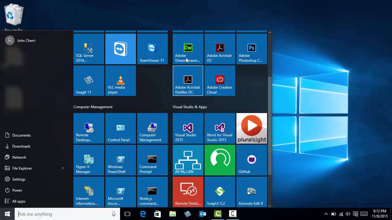 Start Menu :Windows 10 Introduction: Learn by Upgrading Today