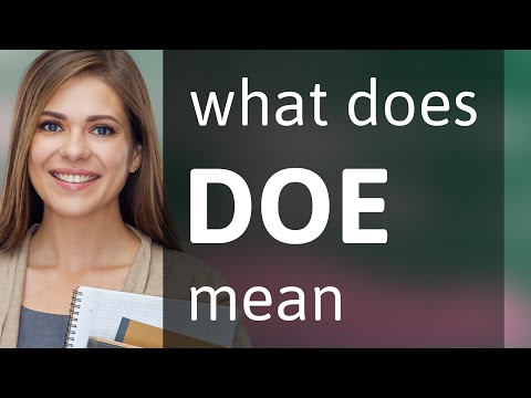 Doe • definition of DOE