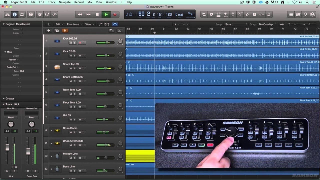 Samson Graphite MF8 Control Surface MIDI контроллер купить в Москве в интернет-магазине Kombik