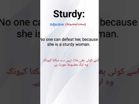 Sturdy meaning & sentence.