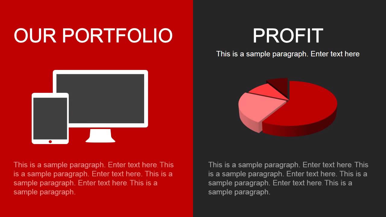 Red Portfolio PowerPoint Template